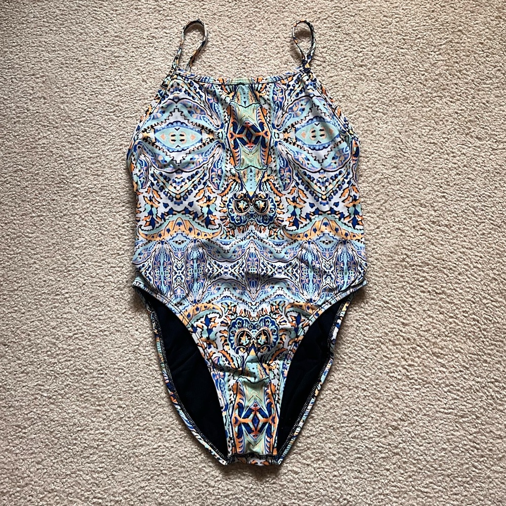 Jolyn Jackson Iii Sunpaisley Swim Suit Onesie - Gem